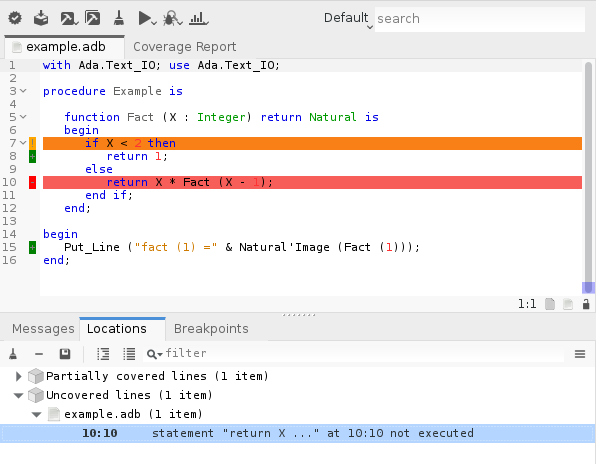 Using GNATcoverage from GNAT Studio — GNATcoverage User's Guide